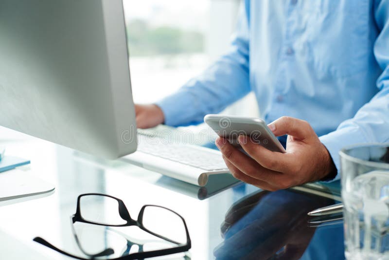 Checking phone stock image. Image of connection, phone - 72659519