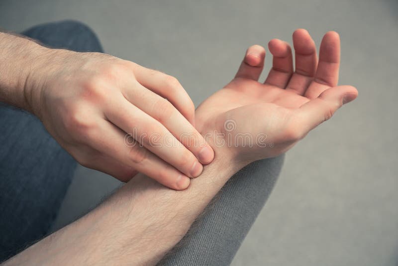 Checking the pulse stock photo. Image of veins, doctor - 209928994