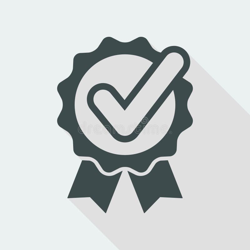 Checking Quality Symbol Icon Stock Vector - Illustration of ribon ...