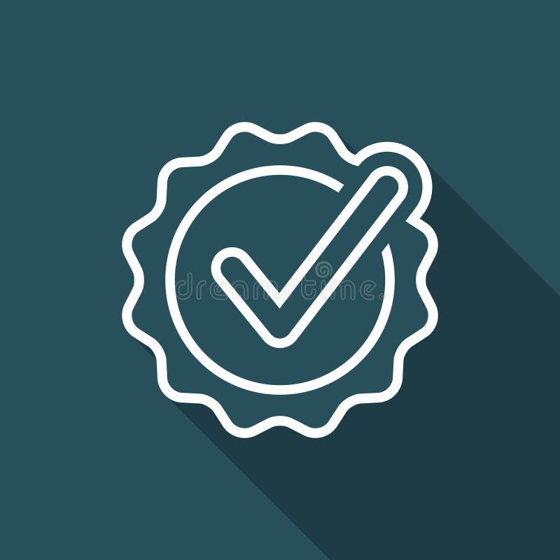 Checking Quality Symbol Icon Stock Vector - Illustration of choose ...