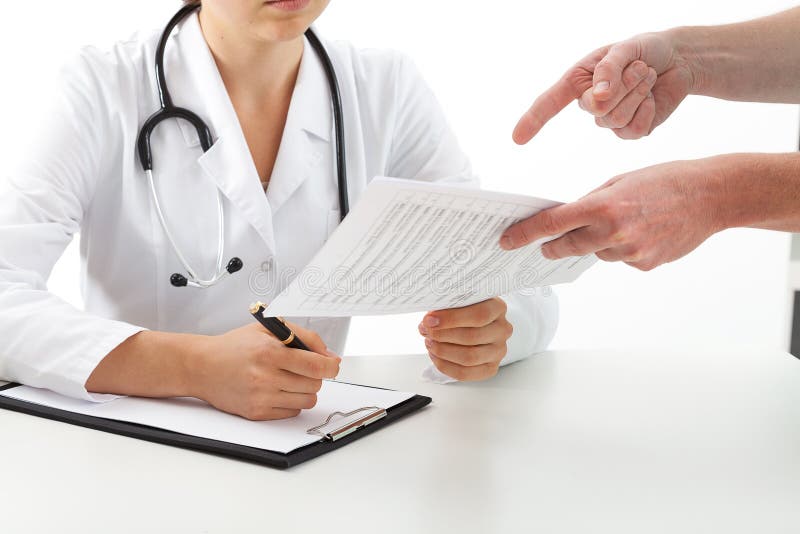 Checking Results of Examination Stock Photo - Image of paper, doctor ...