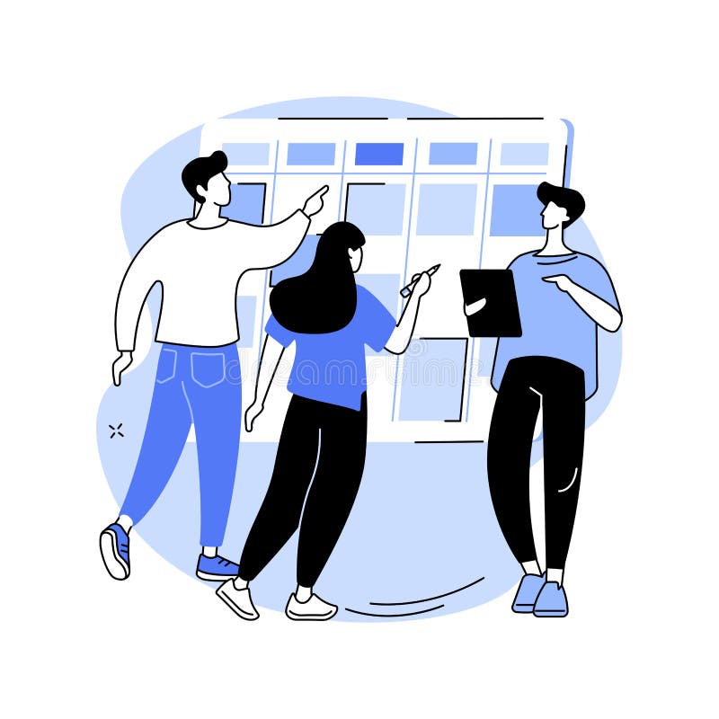 Checking Schedule Isolated Cartoon Vector Illustrations. Stock ...