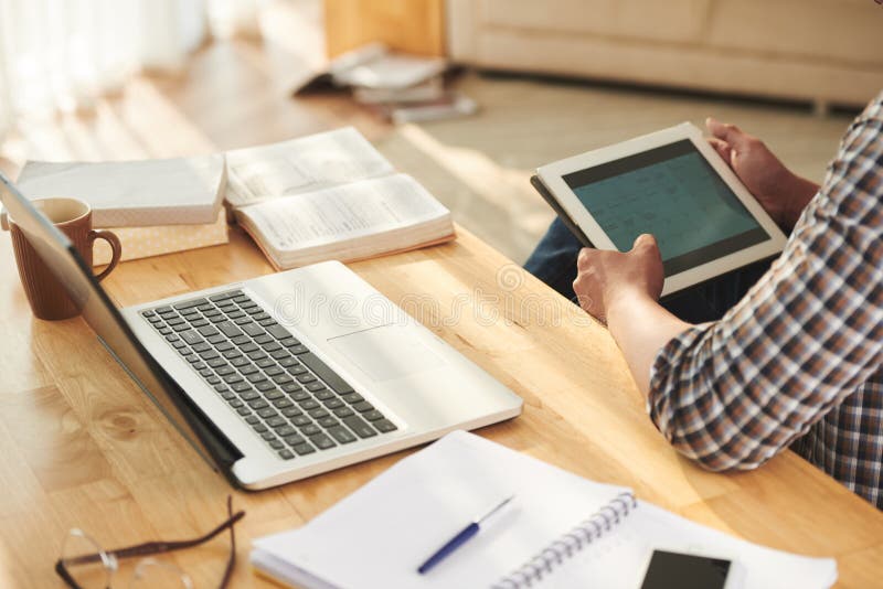 Checking schedule stock image. Image of schedule, networking - 92297837