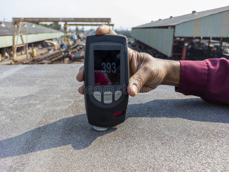 Checking Surface Profile of Steel Top Flange after Steel Grit Blasting ...