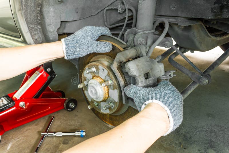 Checking Suspension and Brake System Stock Image - Image of equipment ...