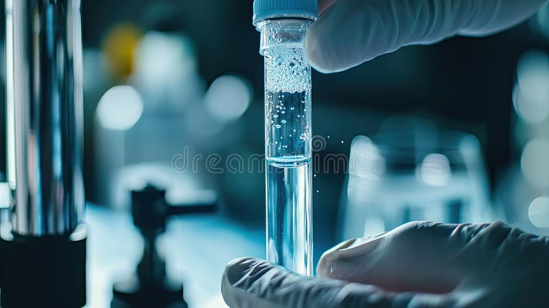 Checking Tap Water Water in a Test Tube. Selective Focus Stock ...