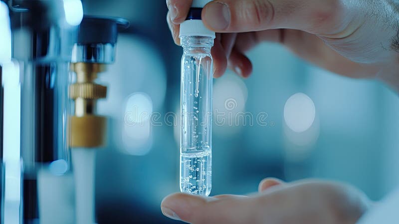 Checking Tap Water Water in a Test Tube. Selective Focus Stock ...