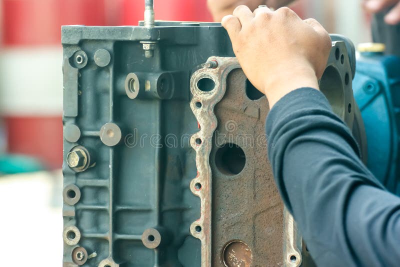 Checking stock photo. Image of machine, diesel, hand - 94997492