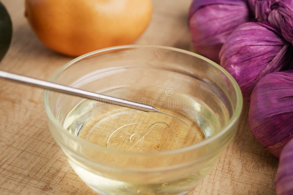 Checking Temperature for Cooking Oil Stock Image - Image of science ...