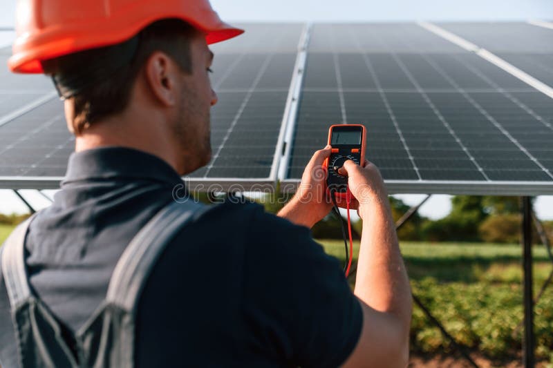 Checking the Temperature by Thermal Imager. Man is Doing Operating and ...