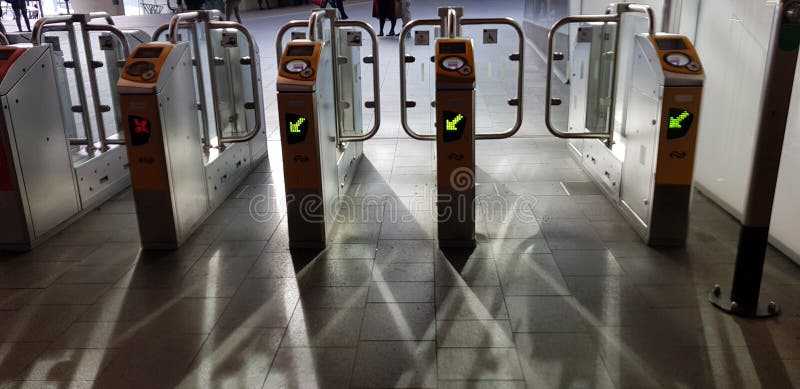 Checking Ticket Machine at Train Station Stock Photo - Image of ticket ...
