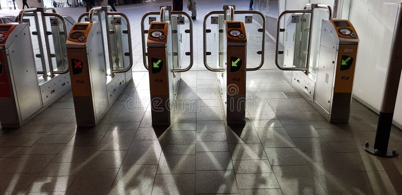 Checking Ticket Machine at Train Station Stock Photo - Image of station ...