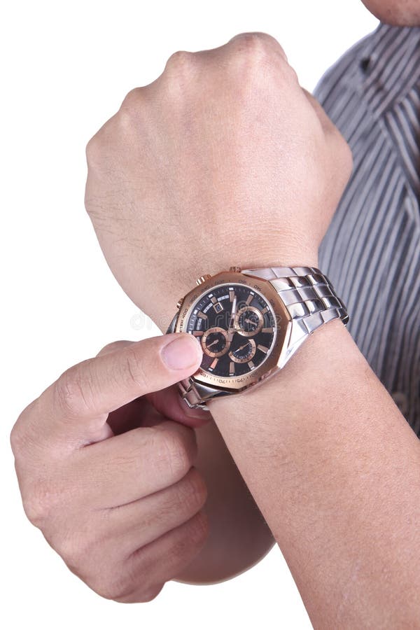 Checking the time stock photo. Image of hands, seconds - 1070080