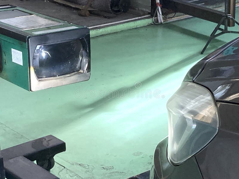 Checking Up of Car Lighting System Stock Image - Image of garage, floor ...