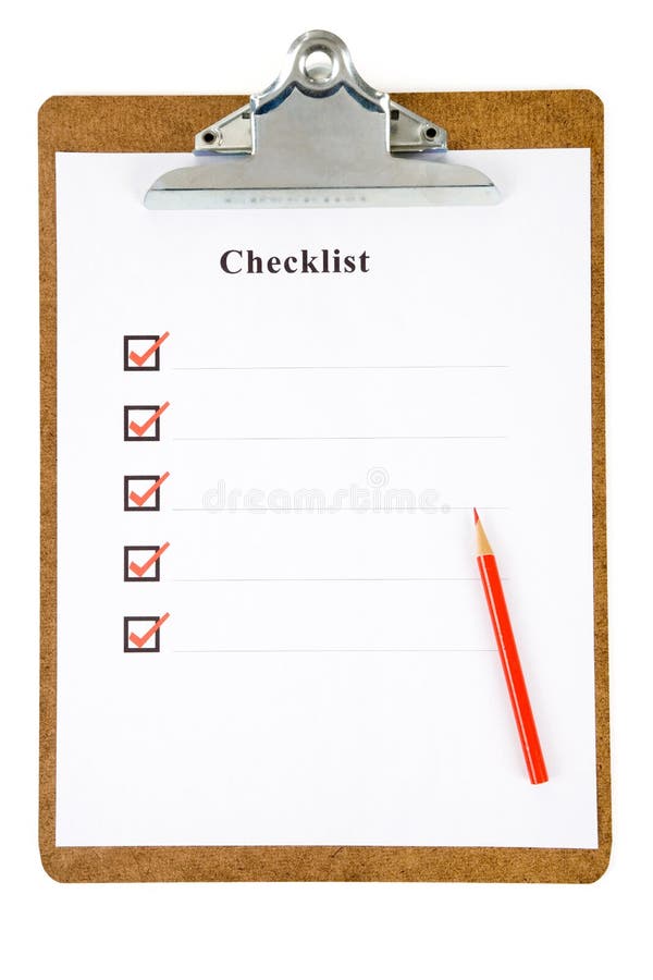 Checklist stock image. Image of blank, isolated, white - 10887925