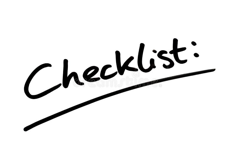 Checklist Handwritten Stock Illustrations – 1,059 Checklist Handwritten ...