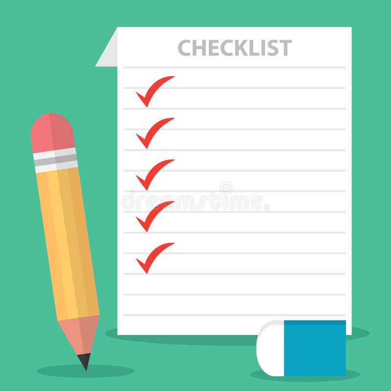 Checklist ilustración del vector. Ilustración de borrador - 41290531