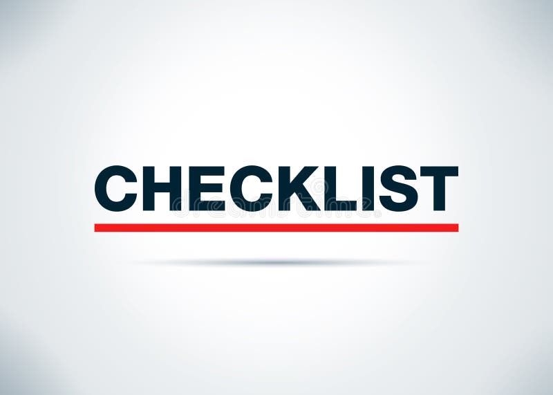 Checklist Abstract Flat Background Design Illustration Stock ...