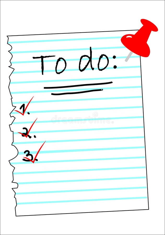 Blank Ticked Unticked To Do List Stock Vector - Illustration of ...