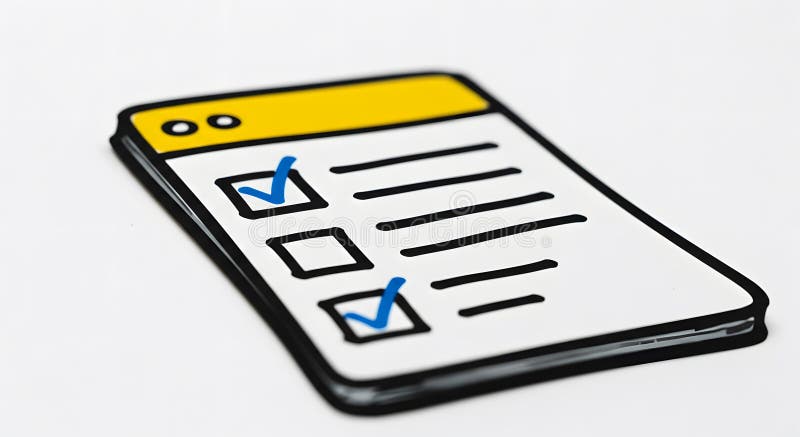 Checklist App Interface Mockup: Simple, Clean Design Stock Illustration ...