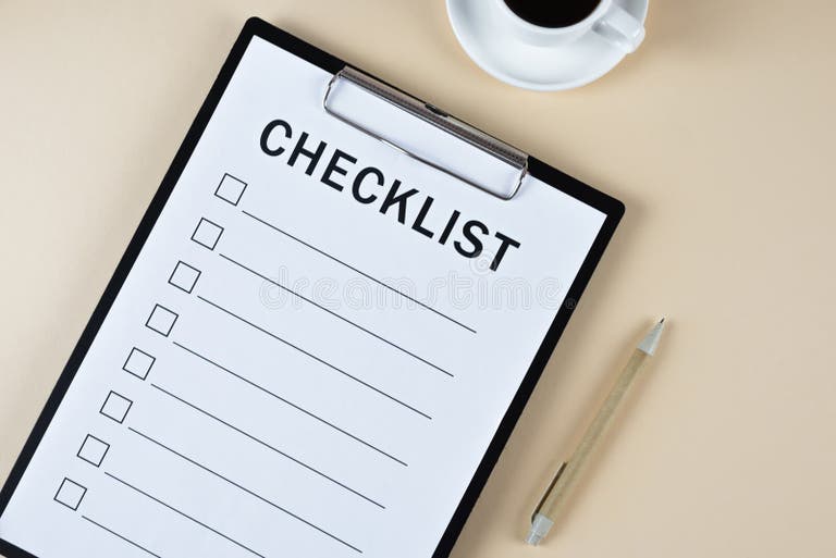Checklist on Beige Background Stock Image - Image of choice, list ...