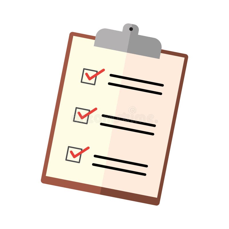 Checklist Board Document Icon. Vector Stock Illustration - Illustration ...