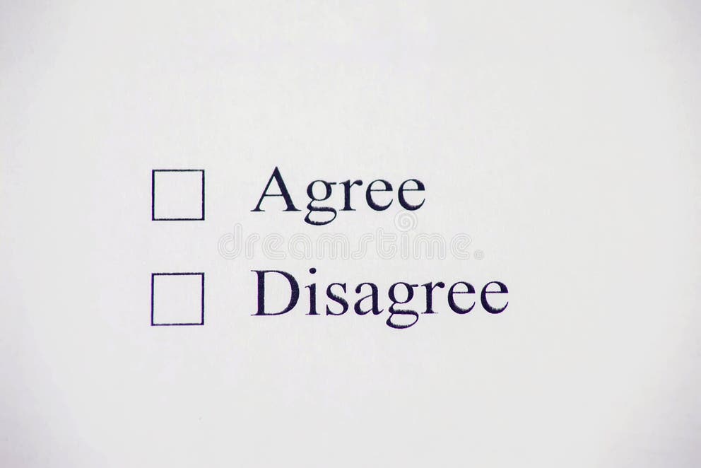 Checklist Box - Agree and Disagree. Check Form Concept Stock Image ...