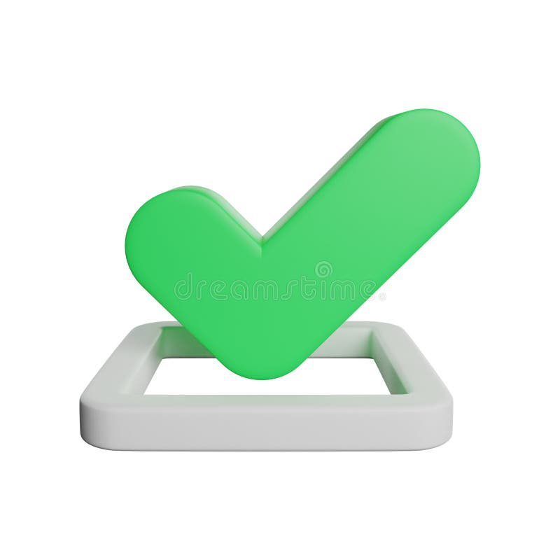 Checklist Box 3d Rendering Icon Illustration Stock Illustration ...
