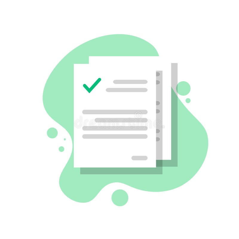 Checklist with Box and Green Label. Check Mark for Assignment or Exam ...