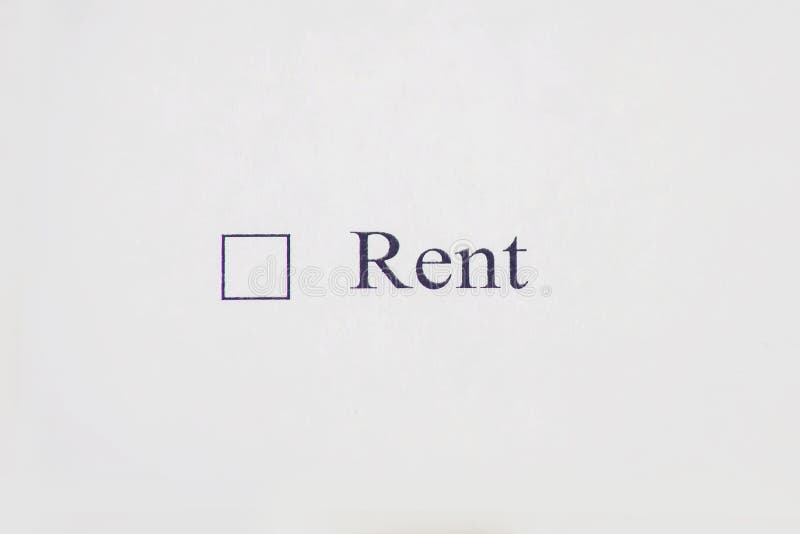 Checklist Box - Rent. Check Form Concept Stock Image - Image of ...