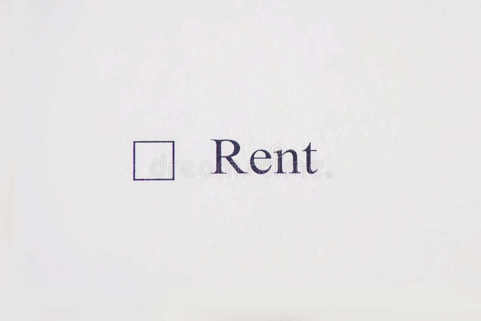Checklist Box - Rent. Check Form Concept Stock Image - Image of ...