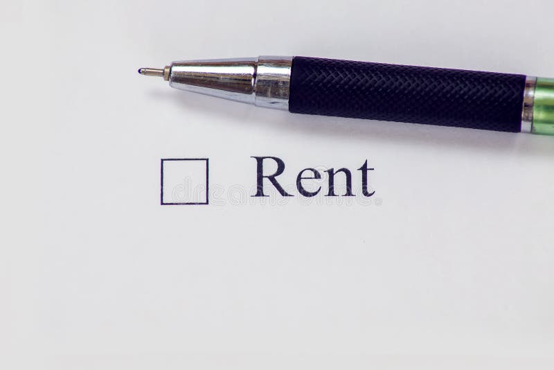 Checklist Box - Rent. Check Form Concept Stock Photo - Image of keeping ...