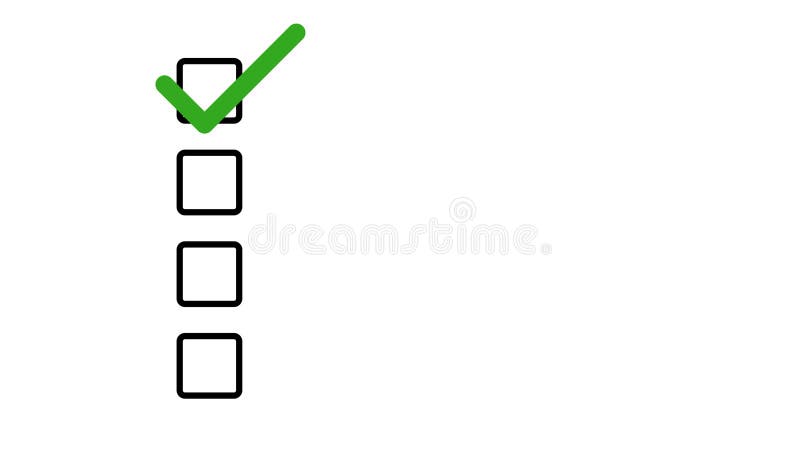 Checklist Boxes with Approval and Rejection Marks on White Background ...