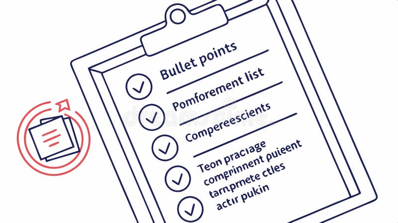 Checklist with Bullet Points, Task Management Illustration Vector ...