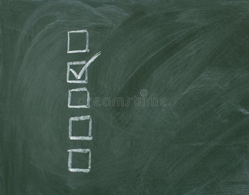 Checklist at the Chalkboard Stock Photo - Image of agreement, meeting ...