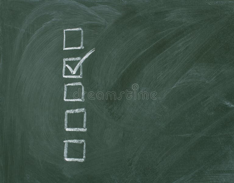 Checklist at the Chalkboard Stock Photo - Image of agreement, meeting ...
