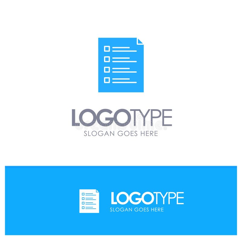 Checklist, Check, File, List, Page, Task, Testing Blue Solid Logo with ...