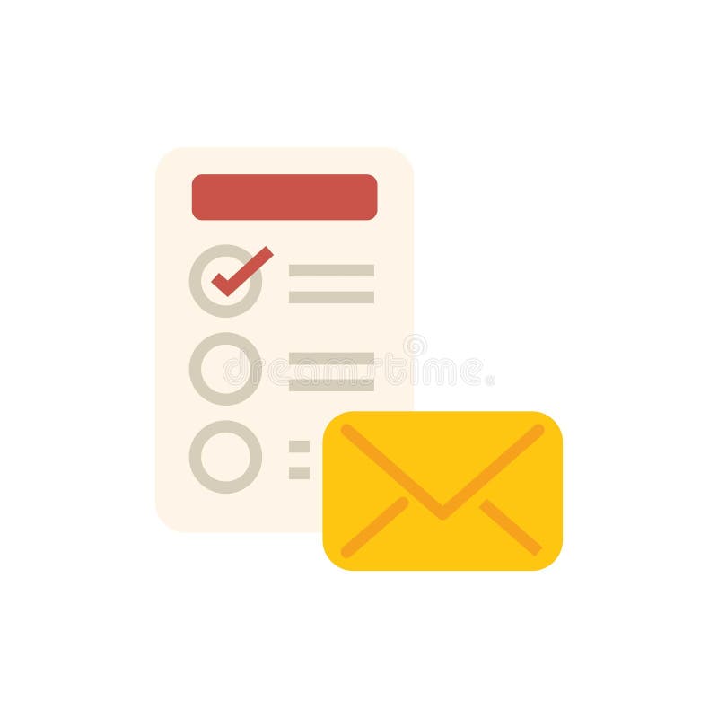 Checklist with Check Mark and Envelope for Sending Email Stock ...