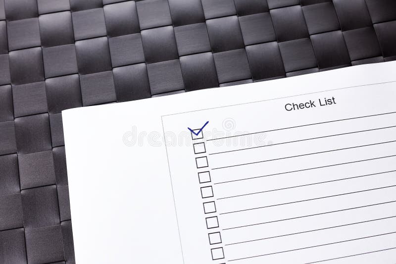 Checklist with a Ticked Box on White Paper. Stock Image - Image of sign ...