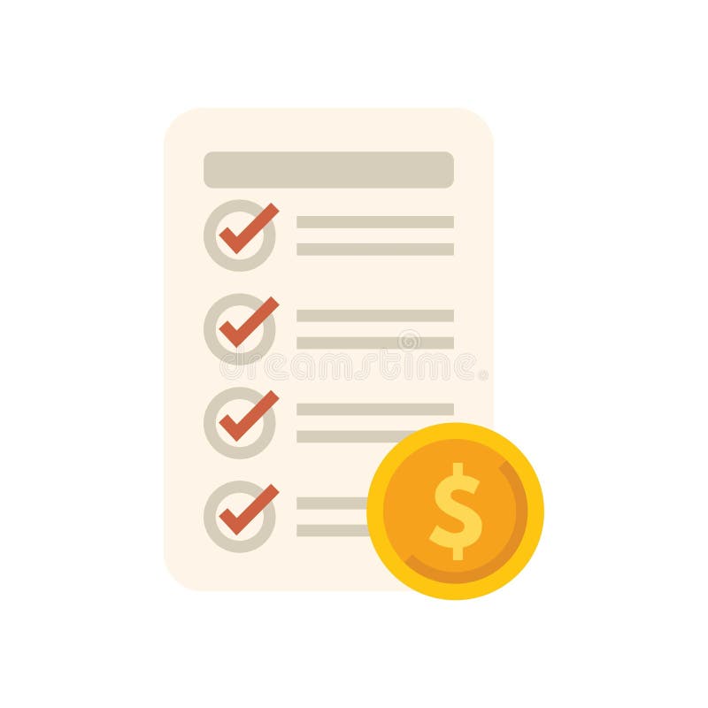 Checklist with Check Marks Completing a Financial Transaction Stock ...