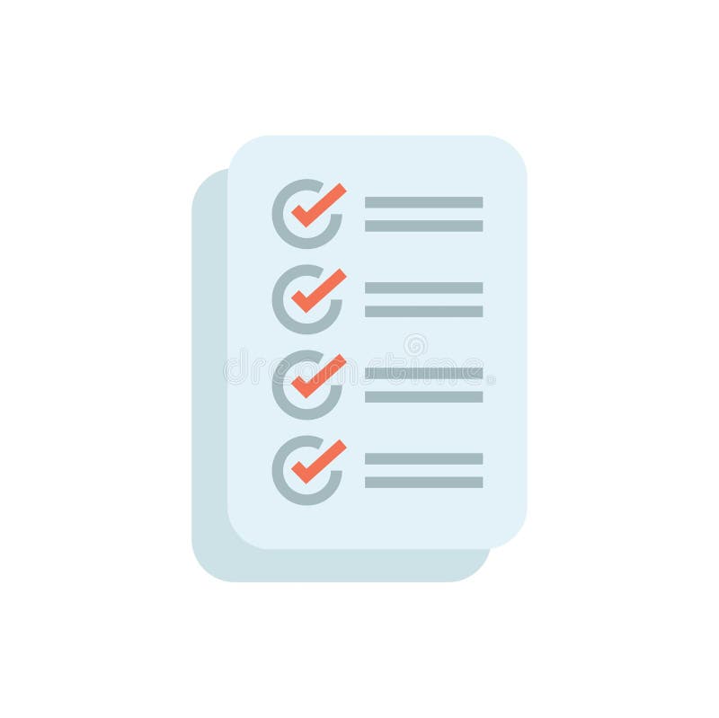 Checklist with Check Marks Showing Completion of Tasks Stock ...