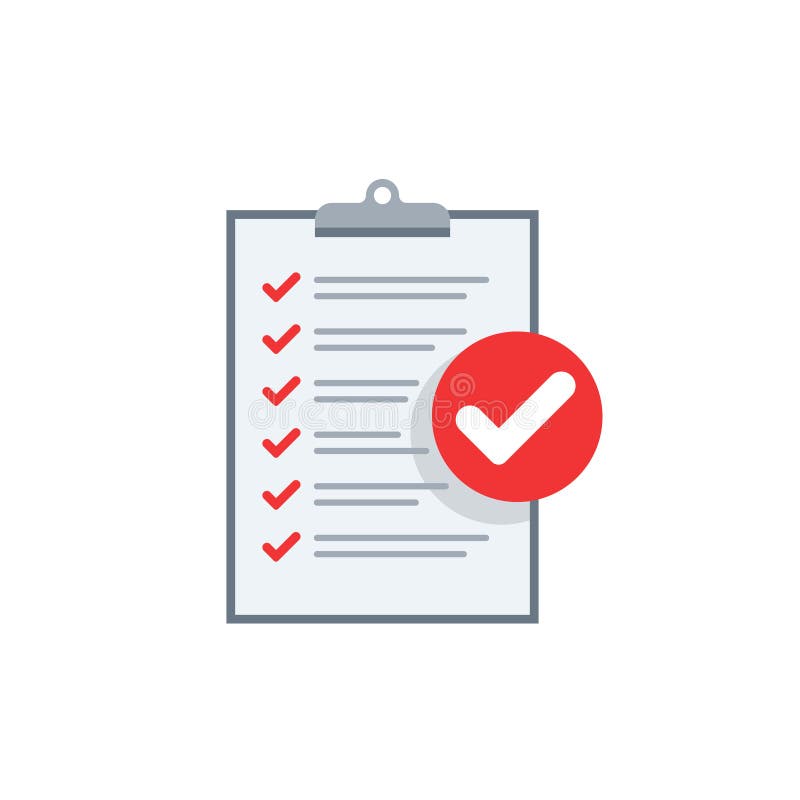 Checklist or checkbox icon stock vector. Illustration of mark - 186722156