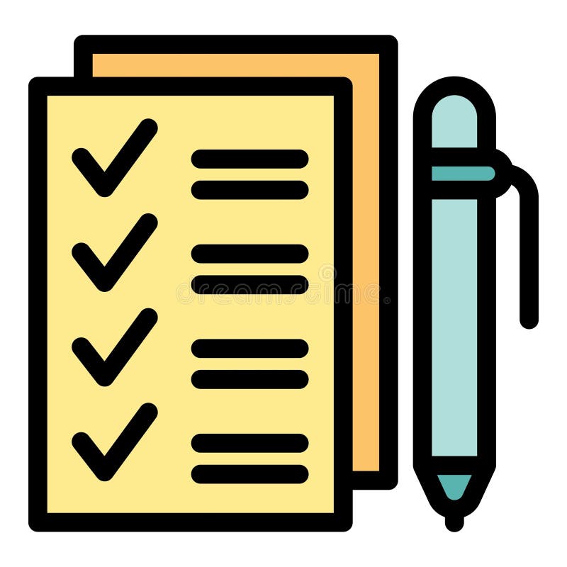 Checklist with Checked Boxes and Pen for Completing Tasks Stock ...