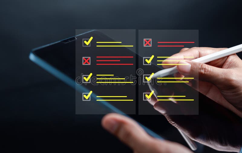 Checklist and Checkmark Approve Quality Management with Quality ...