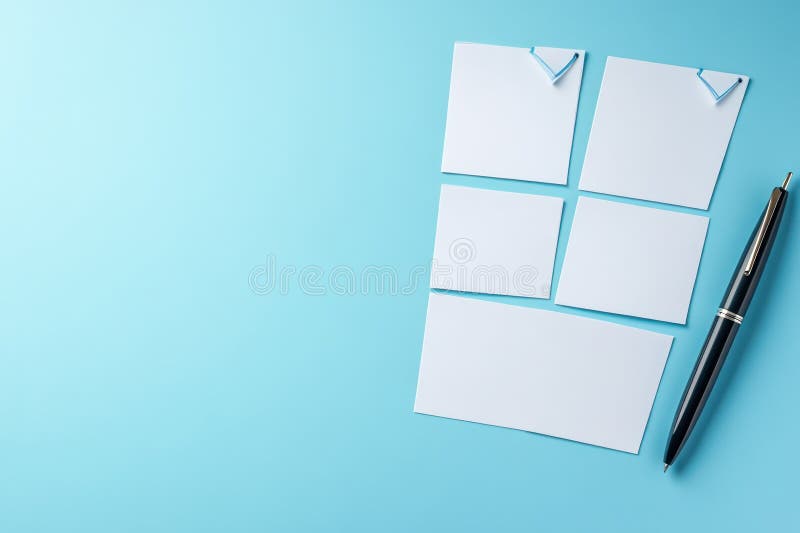 Checklist with Checkmarks and Notes on Blue Background Stock Photo ...
