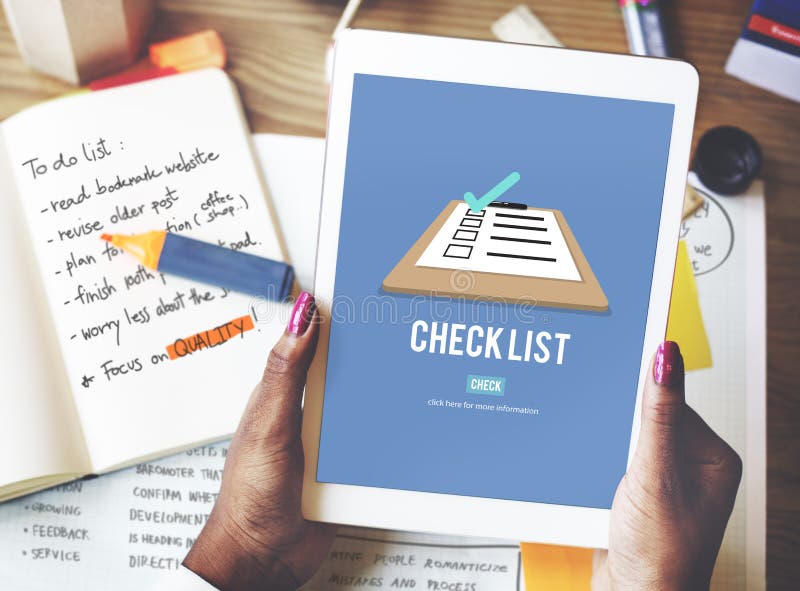 Checklist Choice Decision Document Mark Concept Stock Image - Image of ...