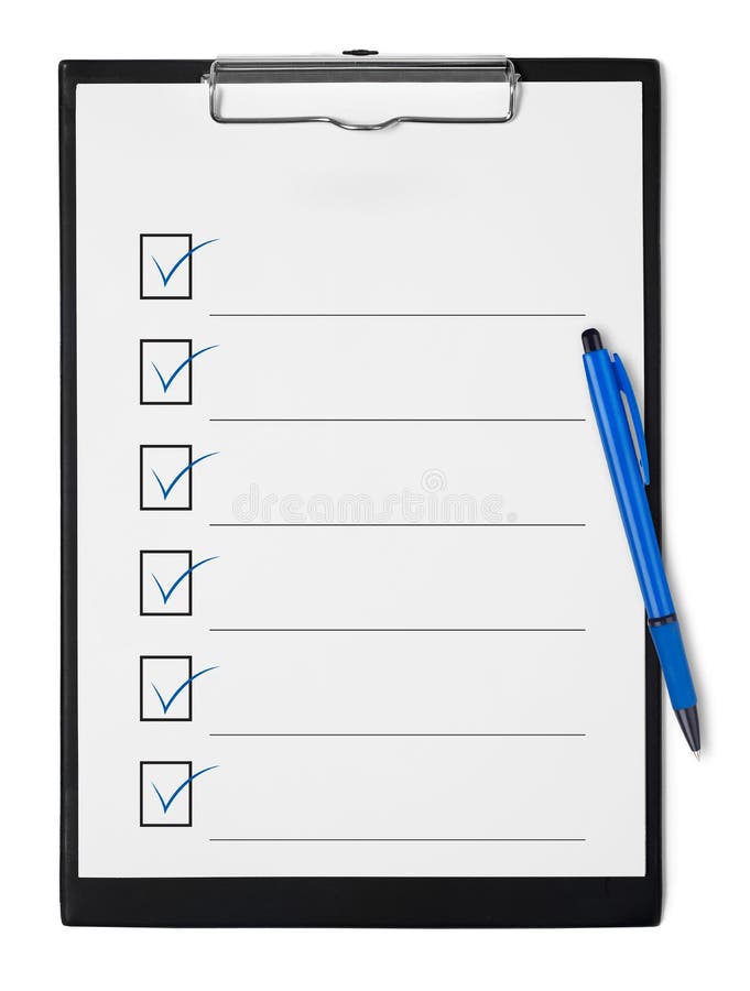 Checklist on Clipboard stock photo. Image of printed, communication ...
