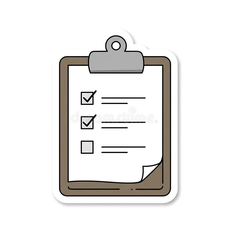 Checklist Clipboard Sticker Stock Illustrations – 362 Checklist ...