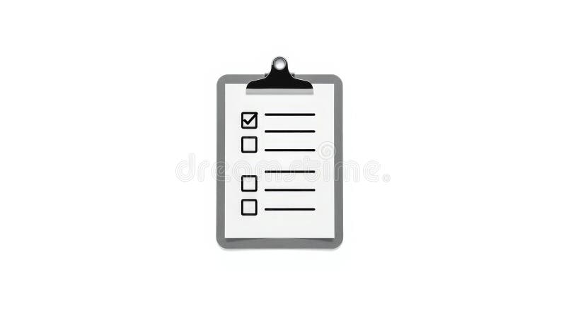 A Checklist on a Clipboard, Featuring a Checked Box, Illustrates ...