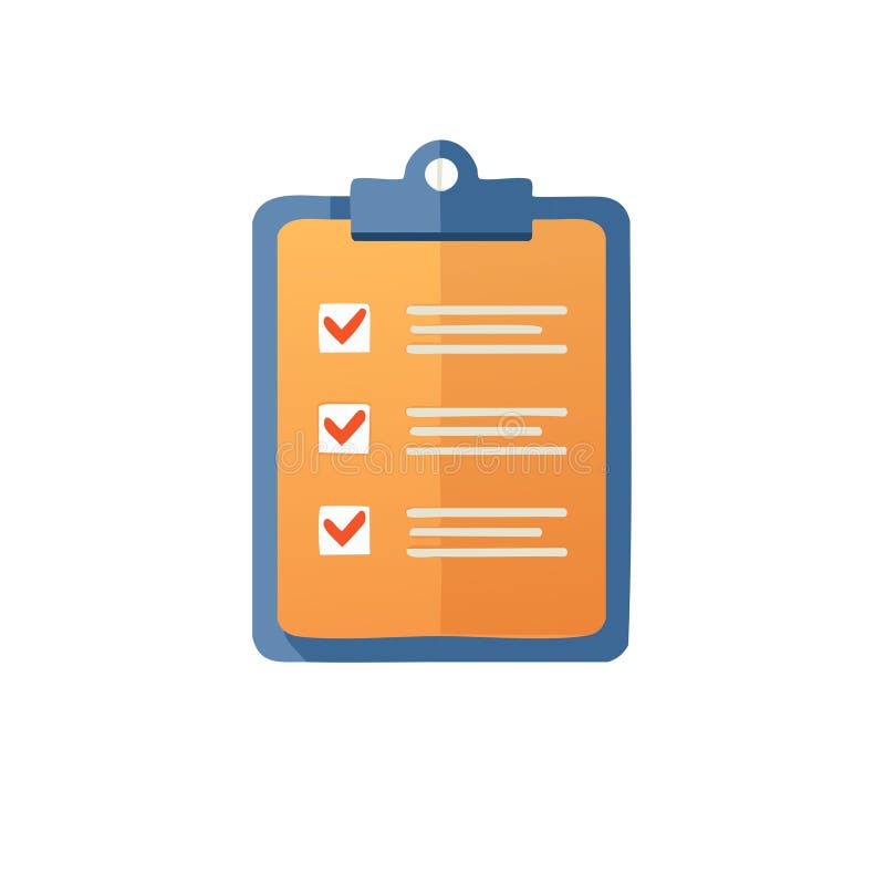 Checklist Clipboard Illustration with Three Completed Tasks Marked with ...